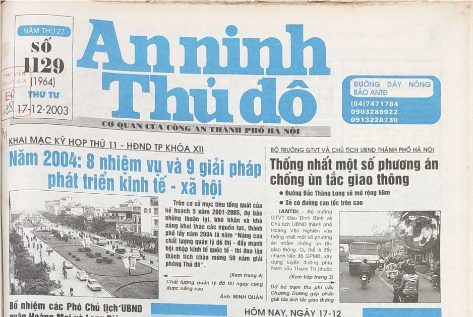 Báo An ninh Thủ đô số 1129 Ngày 17/12/2003