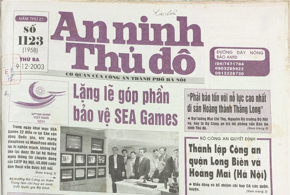 Báo An ninh Thủ đô số 1123 Ngày 09 /12/2003